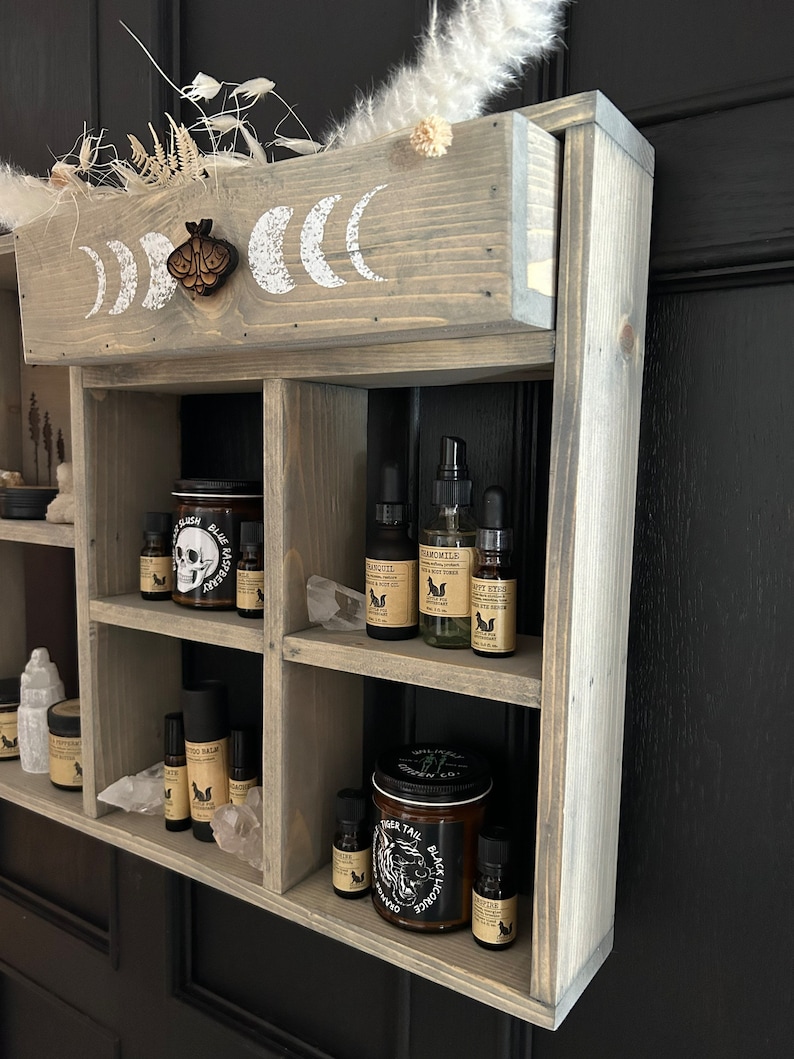 Square Shelf Rectangle Shelf Spice Rack Apothecary Crystal - Etsy