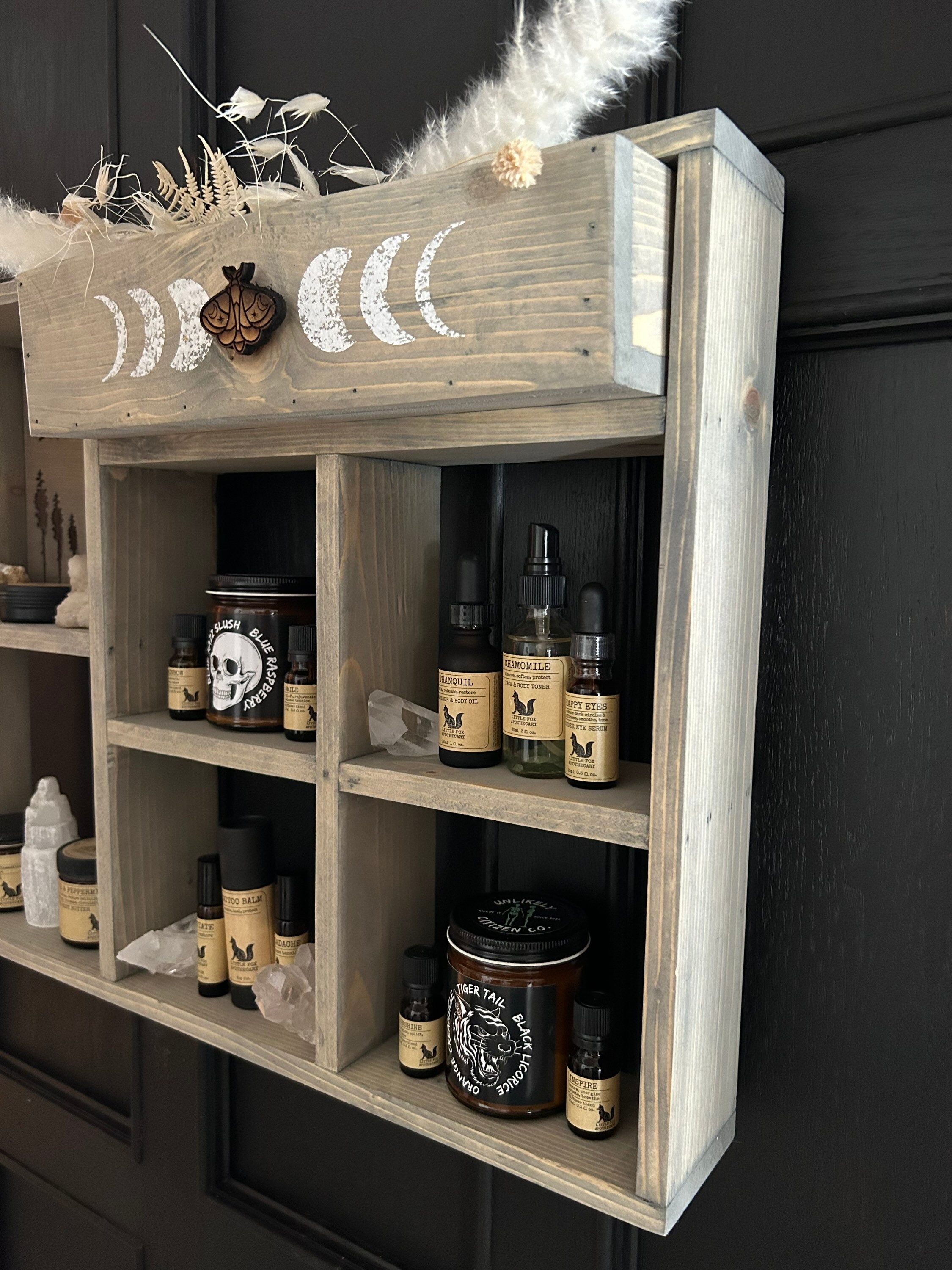 Square Shelf Rectangle Shelf Spice Rack Apothecary Crystal - Etsy