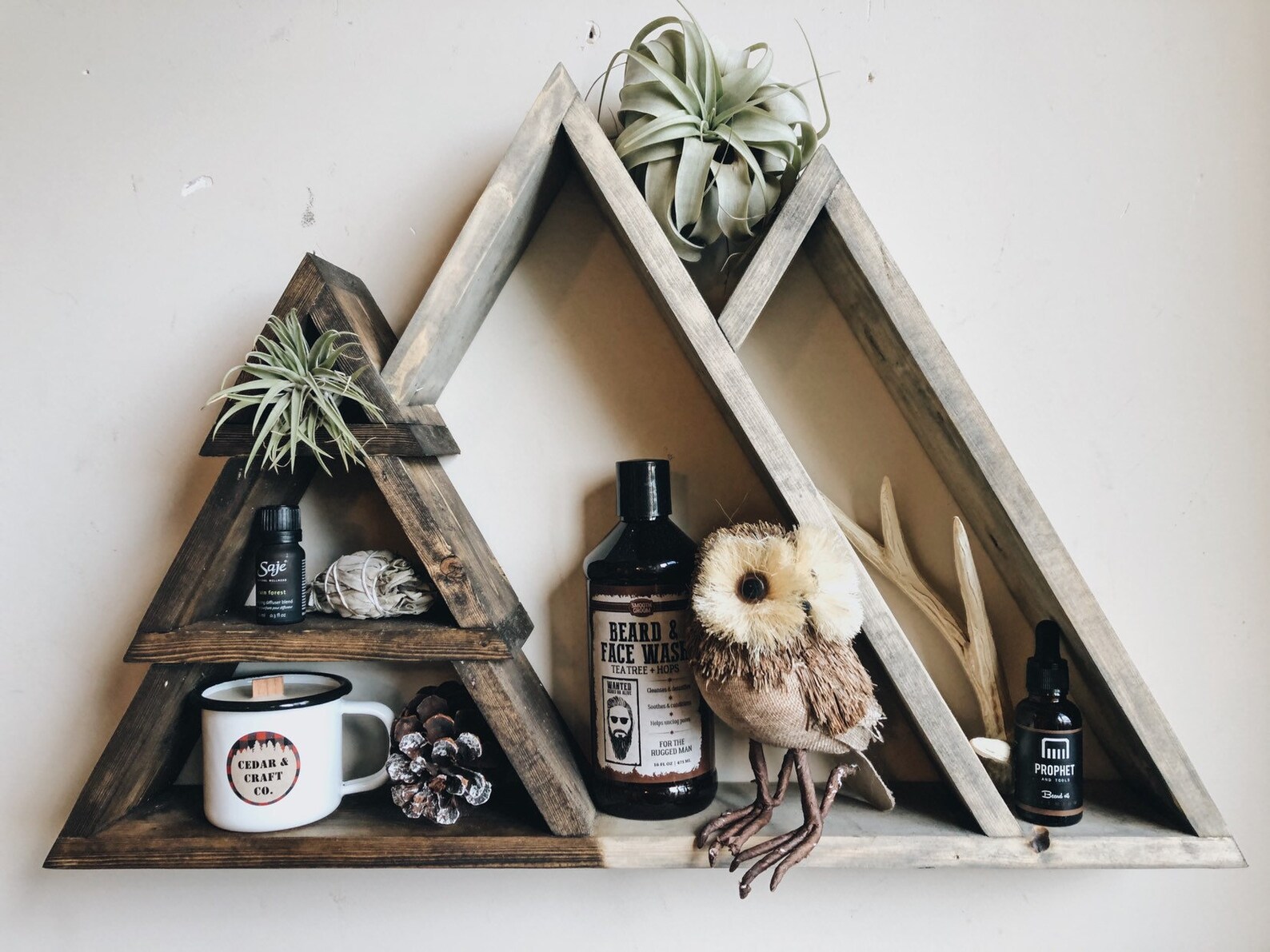 Mountain Tree Shelf Mountain Shelf Triangle Shelf Tree - Etsy