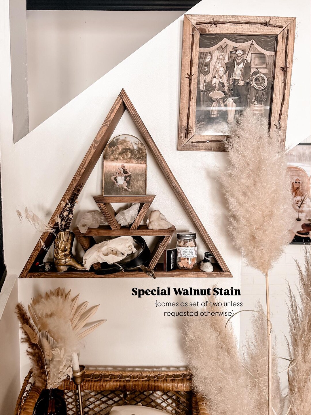 Western, Floating Shelf, Crystal Shelf, Essential Oil Shelf, Tribal ...
