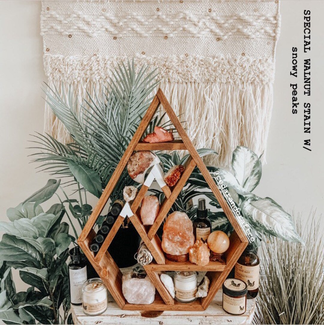 Diamond Shelf Mountain Shelf Triangle Shelf Essential Oils - Etsy