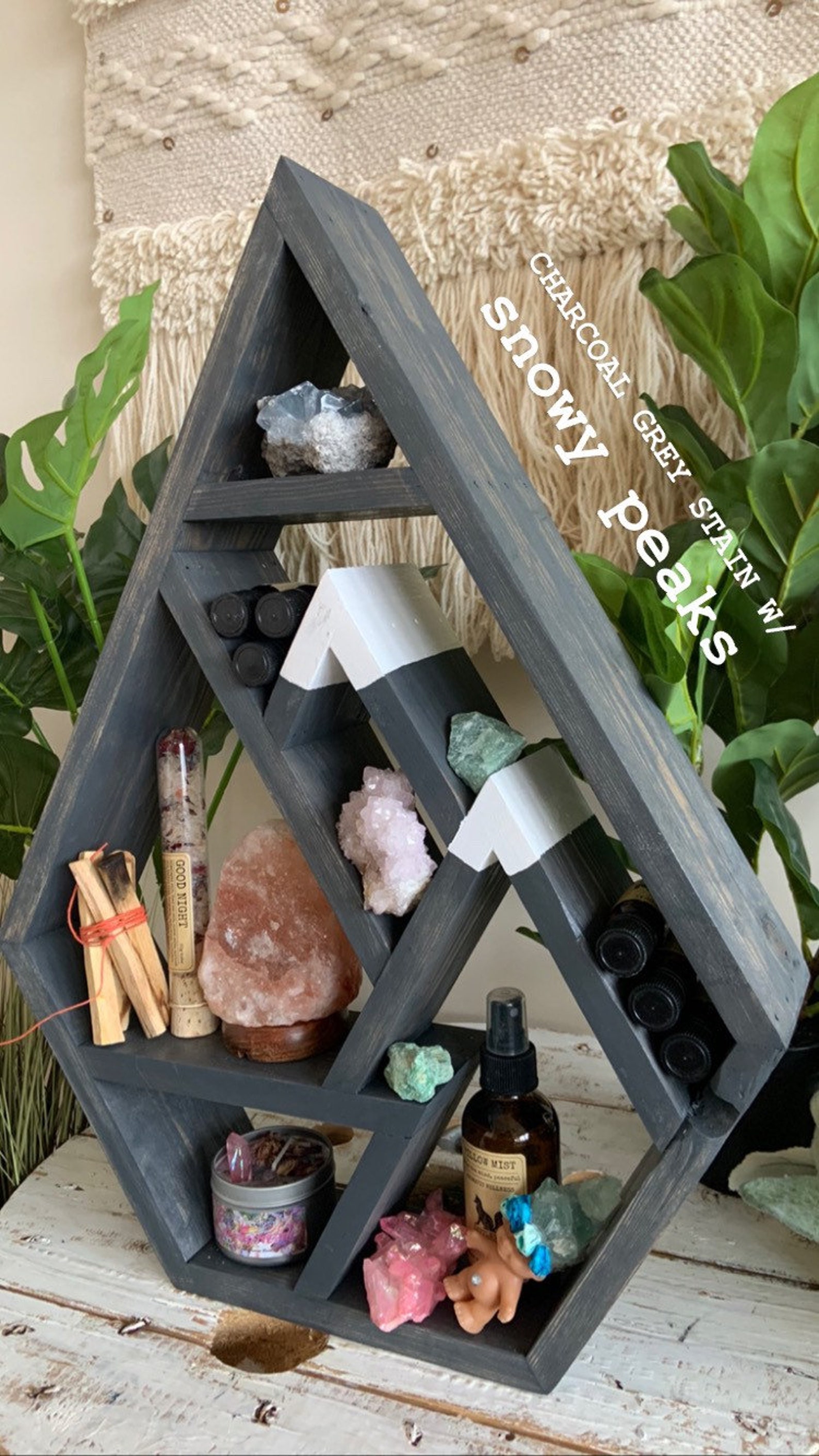 Diamond Shelf Mountain Shelf Triangle Shelf Essential Oils | Etsy