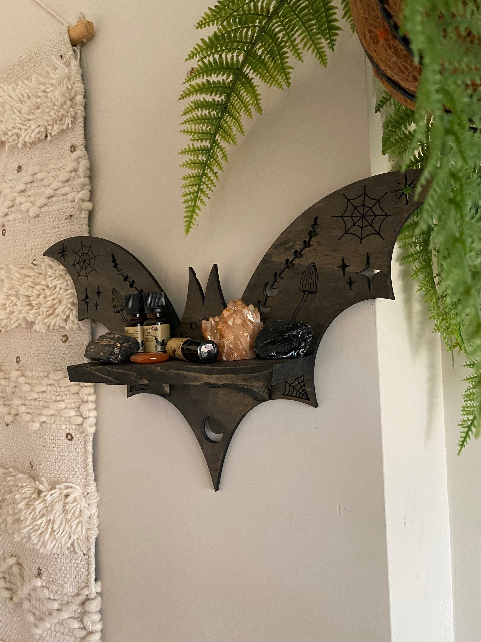 Bat shelf wooden bat Halloween decor spooky autumn decor | Etsy