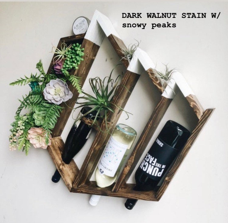 Mountain Shelf Triangle Shelf Wine Rack Wine Gifts Wine - Etsy Canada