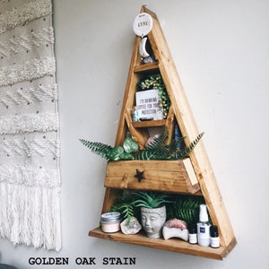 Triangle Shelf, Floating Shelf, Moon Phases, Moon Shelf, Witch Decor ...