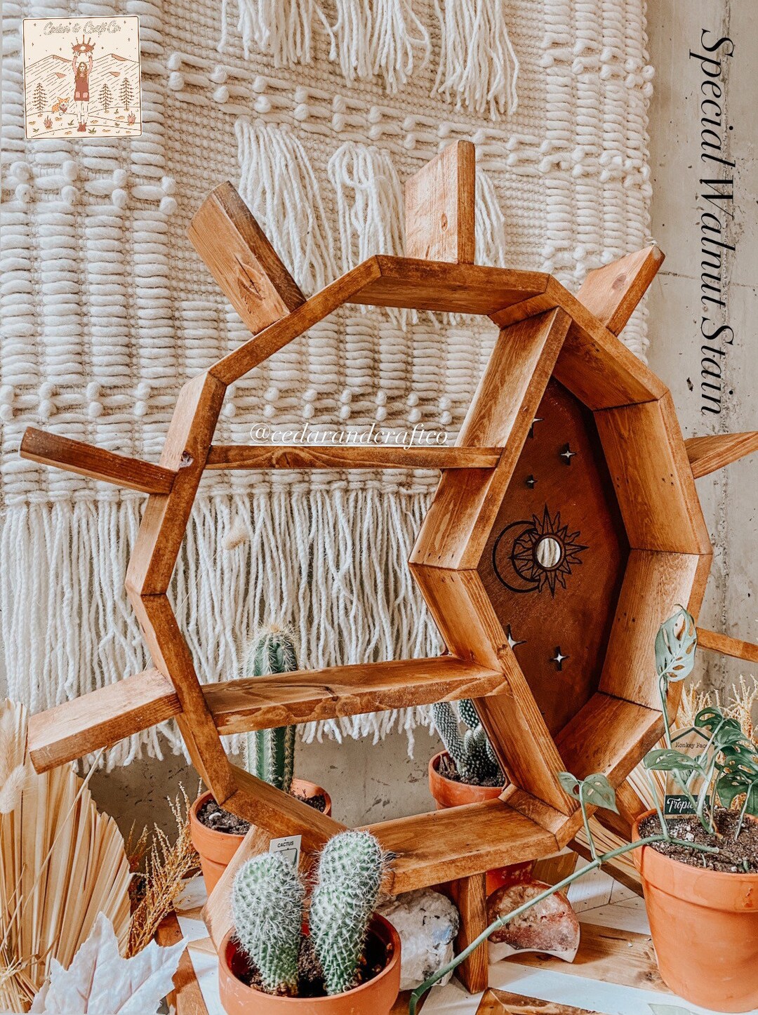 Sun Shelf Moon Shelf Crystal Shelf Essential Oil Shelf - Etsy