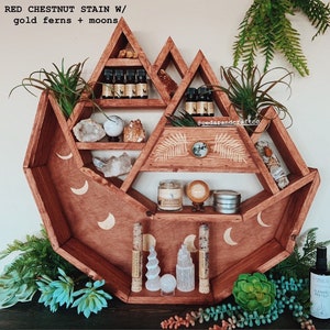 Moon Shelf, Mountain Shelf, Triangle Shelf, Witch Decor, Floating Shelf ...