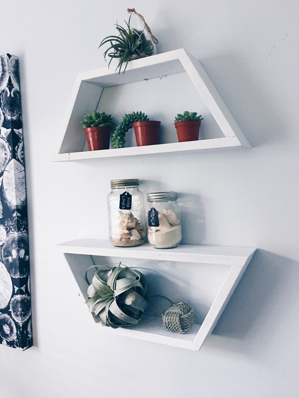 Hexagon shelf trapezoid shelf half hexagon shelf floating | Etsy