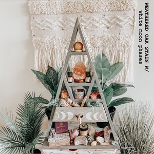 Triangle Shelf, Floating Shelf, Moon Phases, Moon Shelf, Witch Decor ...