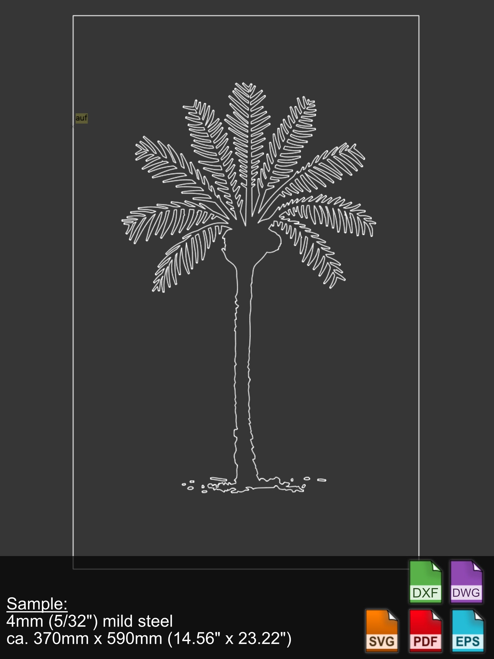 Date Palm Tree for Plasma Cutting (dxf, Dwg, Svg, Pdf, Eps) - Etsy
