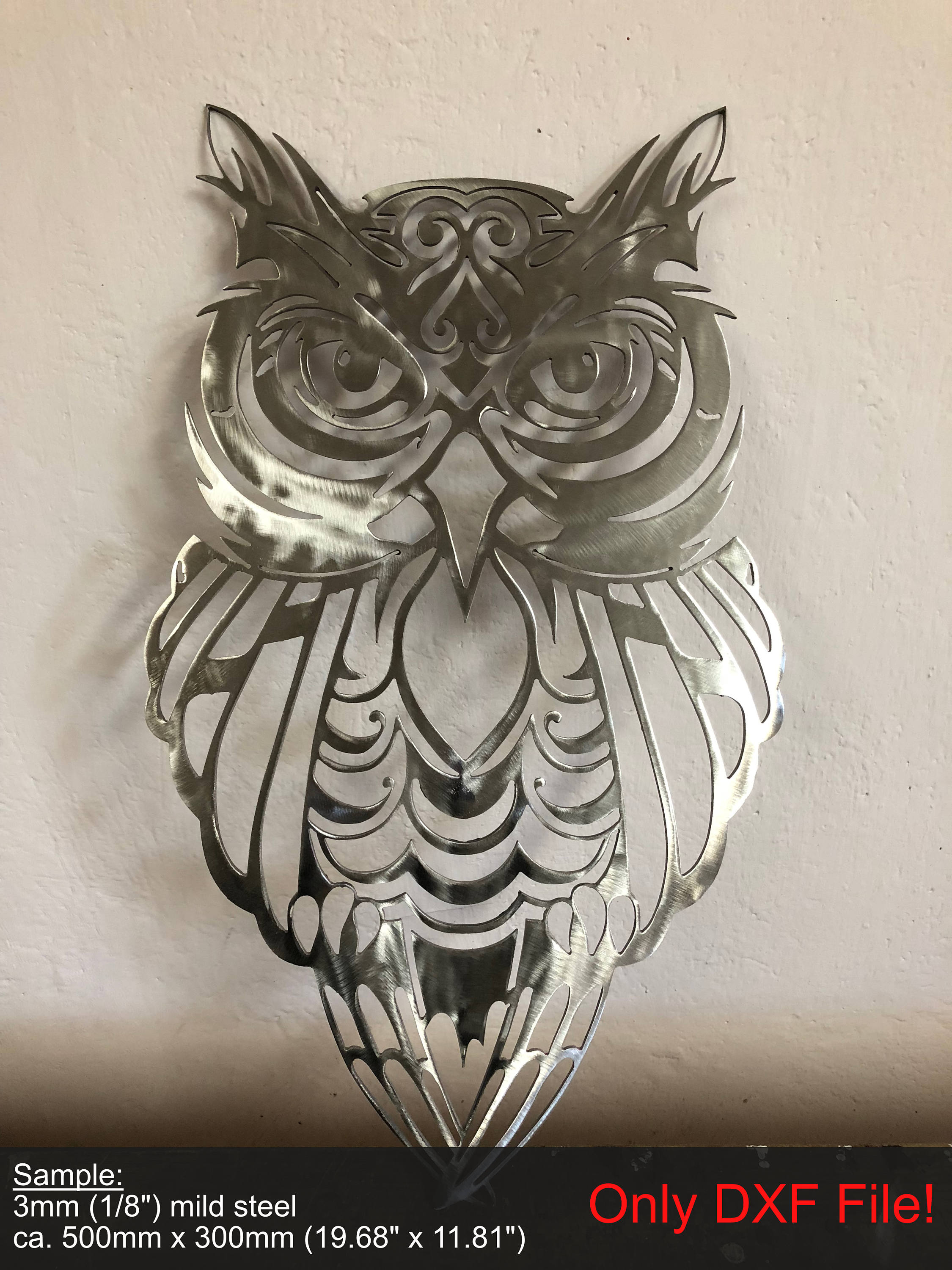 Owl dxf file for plasma cutting | Etsy