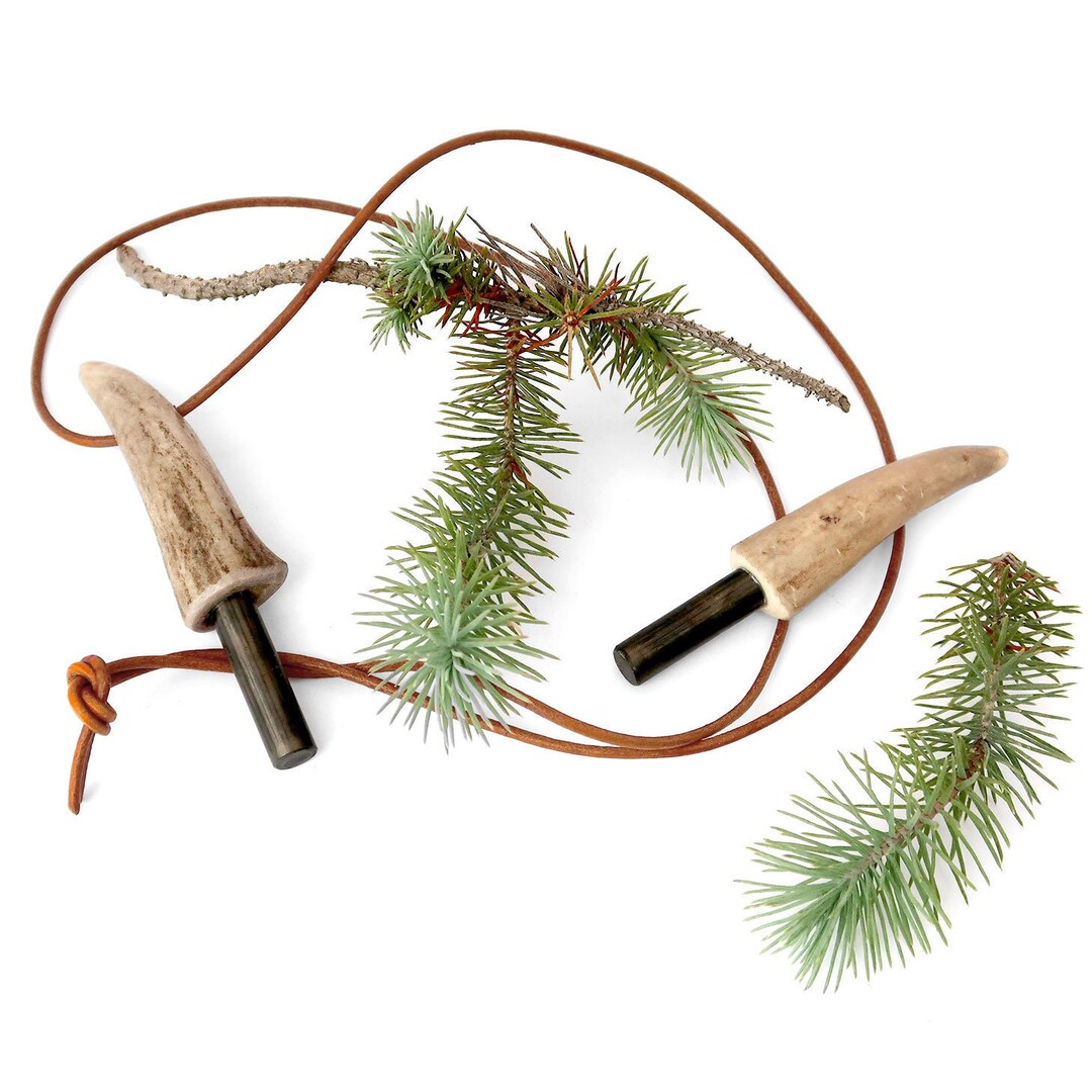 Antler Ferro Rod Firestarter Pendant - Etsy