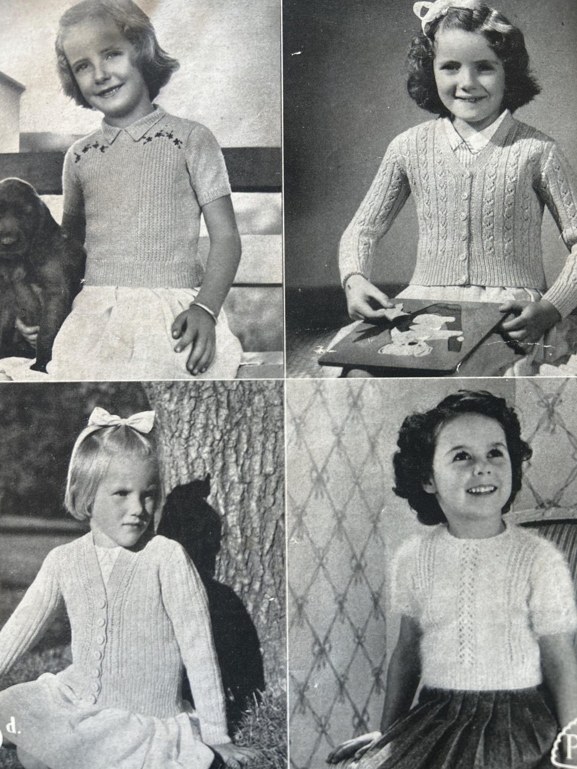 Vintage Children's Girls 1940s Patons 370 Knitting Book 8 Patterns - Etsy