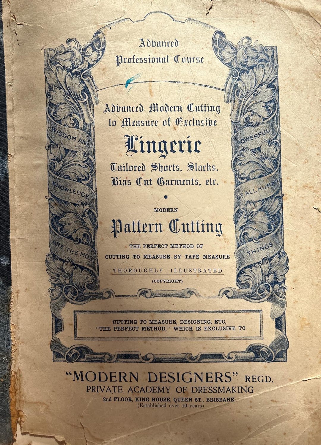 Vintage 1940s Lingerie Pattern Making Drafting Textbook Advanced Modern ...