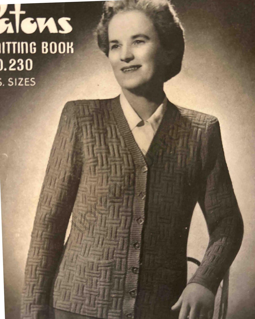 Vintage Ladies Patons Cardigan Knitting Pattern 36 - 37 Inch Bust - Etsy