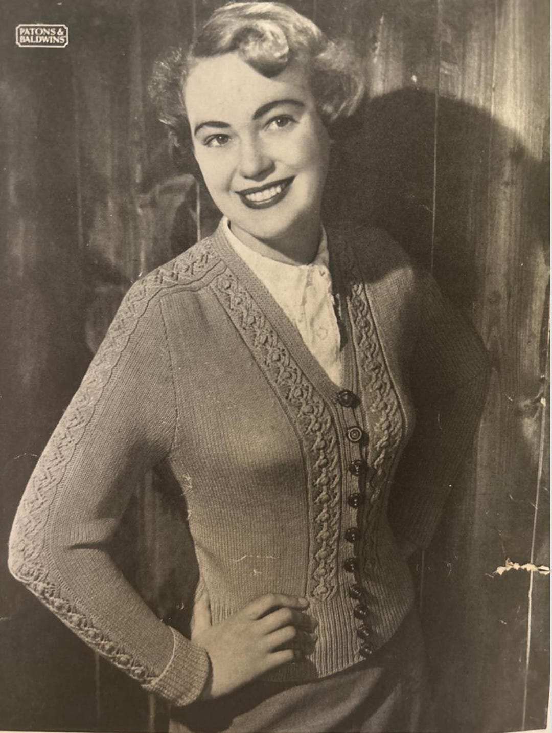 Vintage Ladies Patons Cardigan Knitting Pattern 34 - 39 Inch Bust - Etsy
