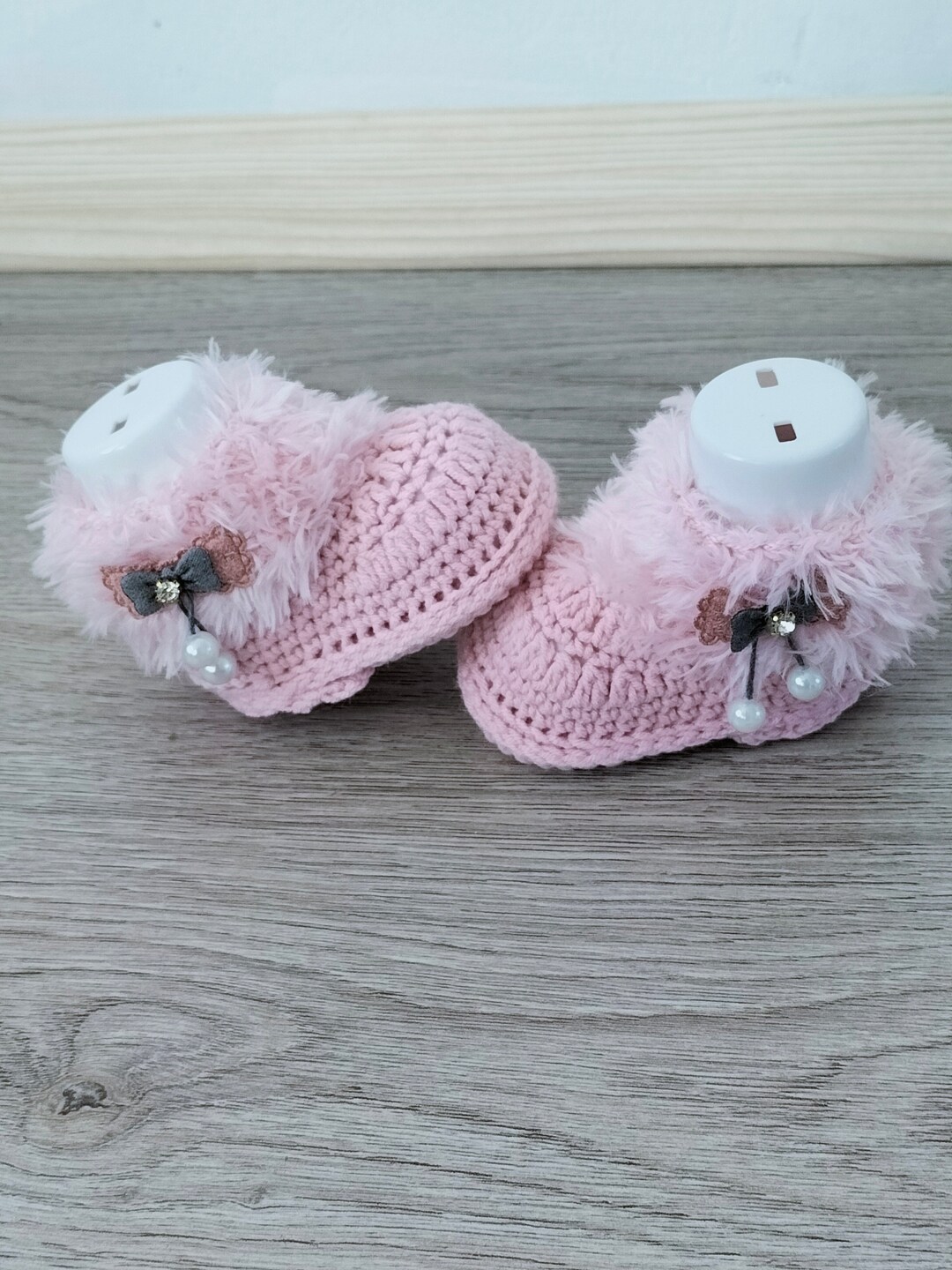Crochet Baby Work Boots, Pink Baby Girl Boots, Heeled Boots, Cowboy ...