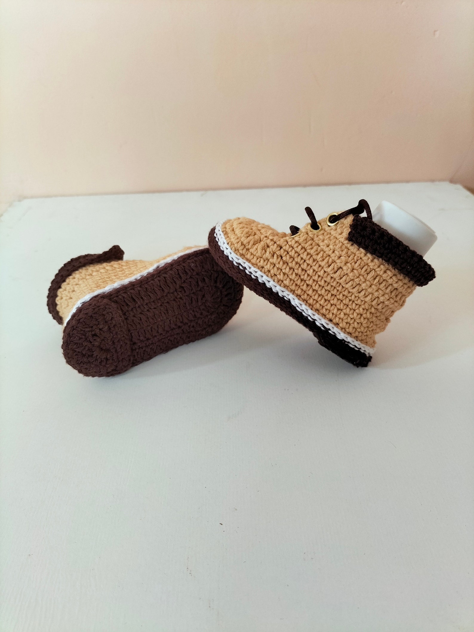 Baby Work Boots Beige Baby Girl Boy Boots Heeled Boots | Etsy