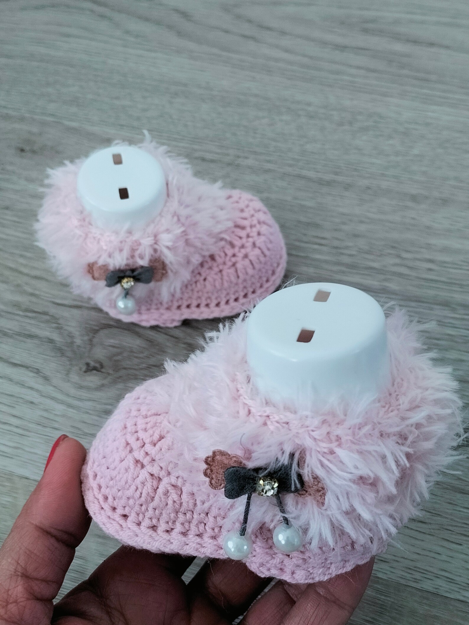 Crochet Baby Work Boots, Pink Baby Girl Boots, Heeled Boots, Cowboy ...