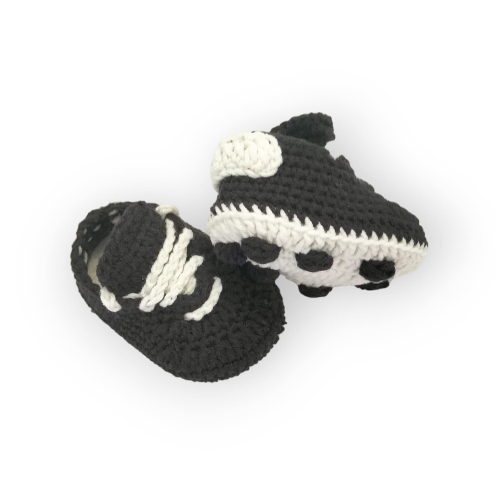 Crochet Baby Cleats, Black Soccer Football Shoes, Unisex Newborn Soccer ...