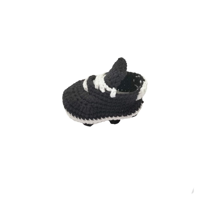 Crochet Baby Cleats, Black Soccer Football Shoes, Unisex Newborn Soccer ...