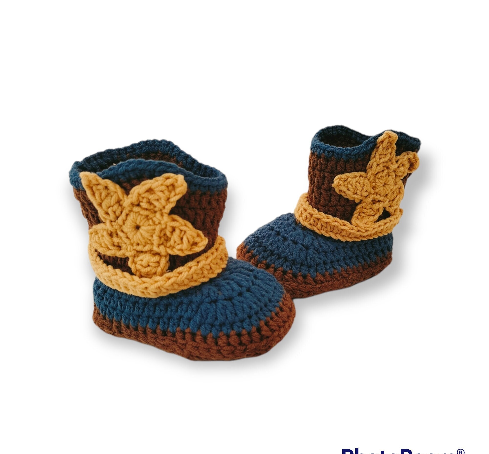 Jefferies Socks Baby Cowboy Boot Crochet Bootie Pair