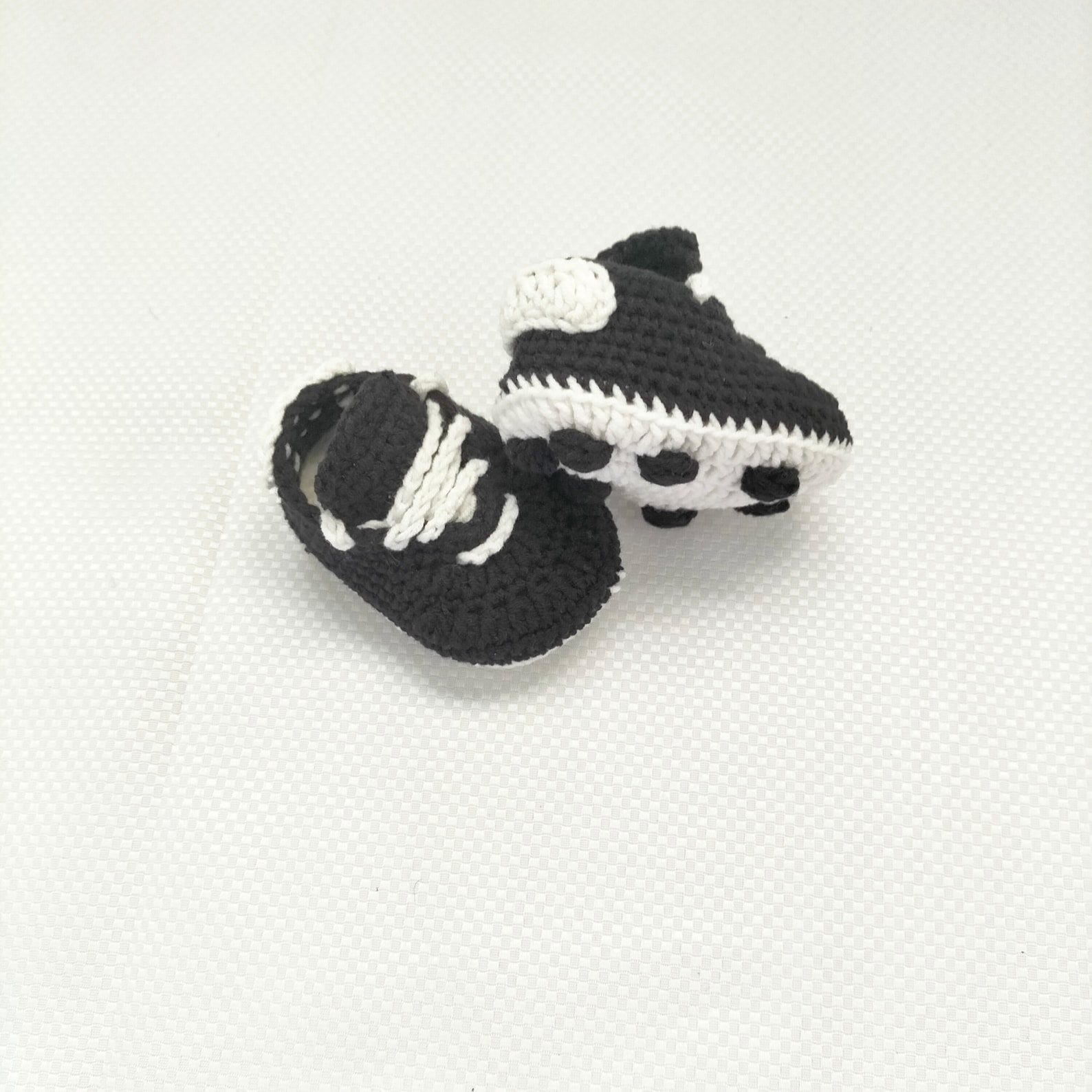 Crochet Baby Cleats, Black Soccer Football Shoes, Unisex Newborn Soccer ...