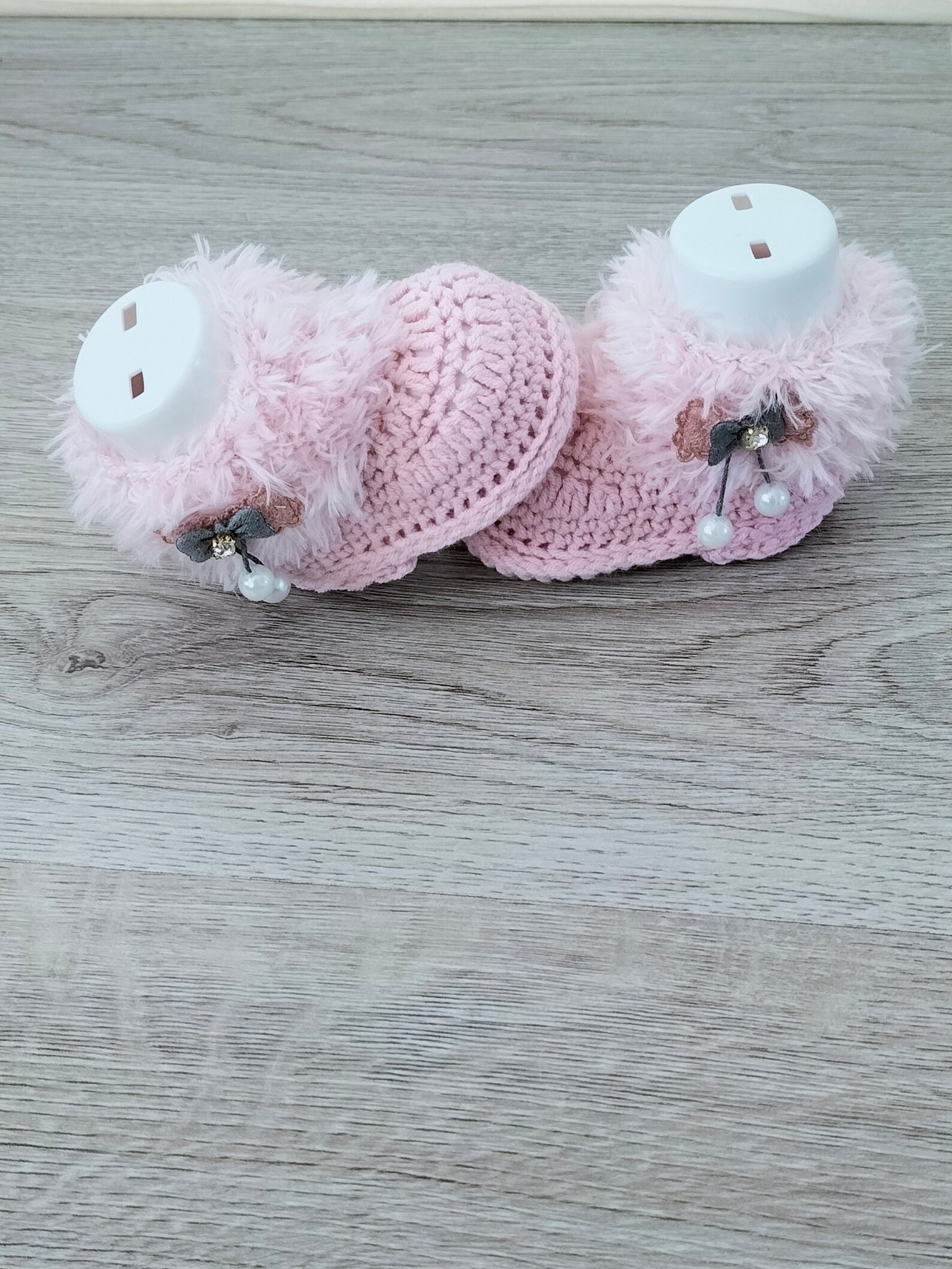 Crochet Baby Work Boots, Pink Baby Girl Boots, Heeled Boots, Cowboy ...