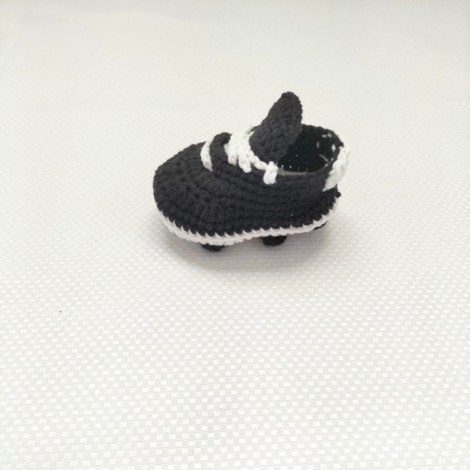 Crochet Baby Cleats, Black Soccer Football Shoes, Unisex Newborn Soccer ...