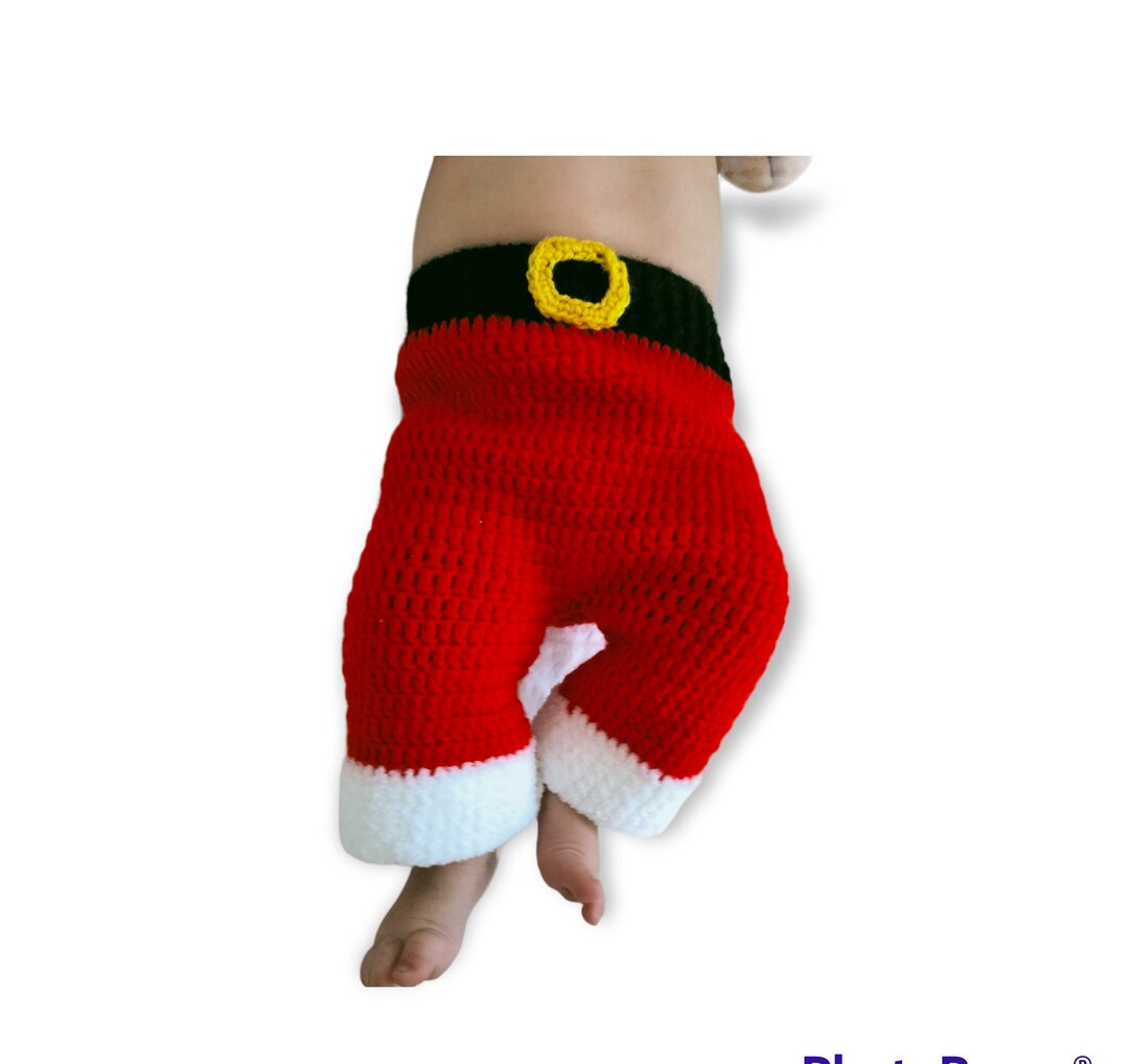 Newborn Santa Claus Pants, Newborn Photo Prop, Crochet Christmas Unisex ...