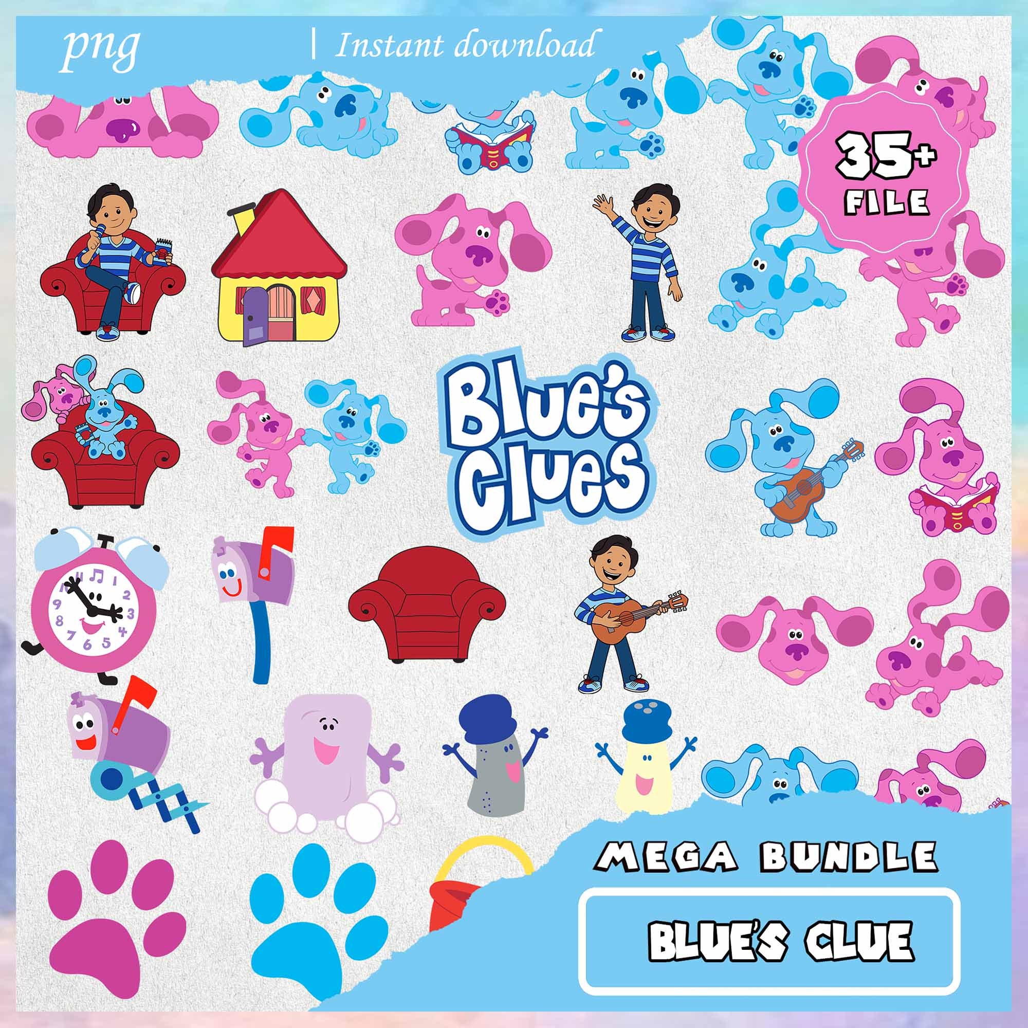 Blue's Clues SVG Bundle, Blues Clues Svg, Dog Blue Svg, Blues Clues Cut ...