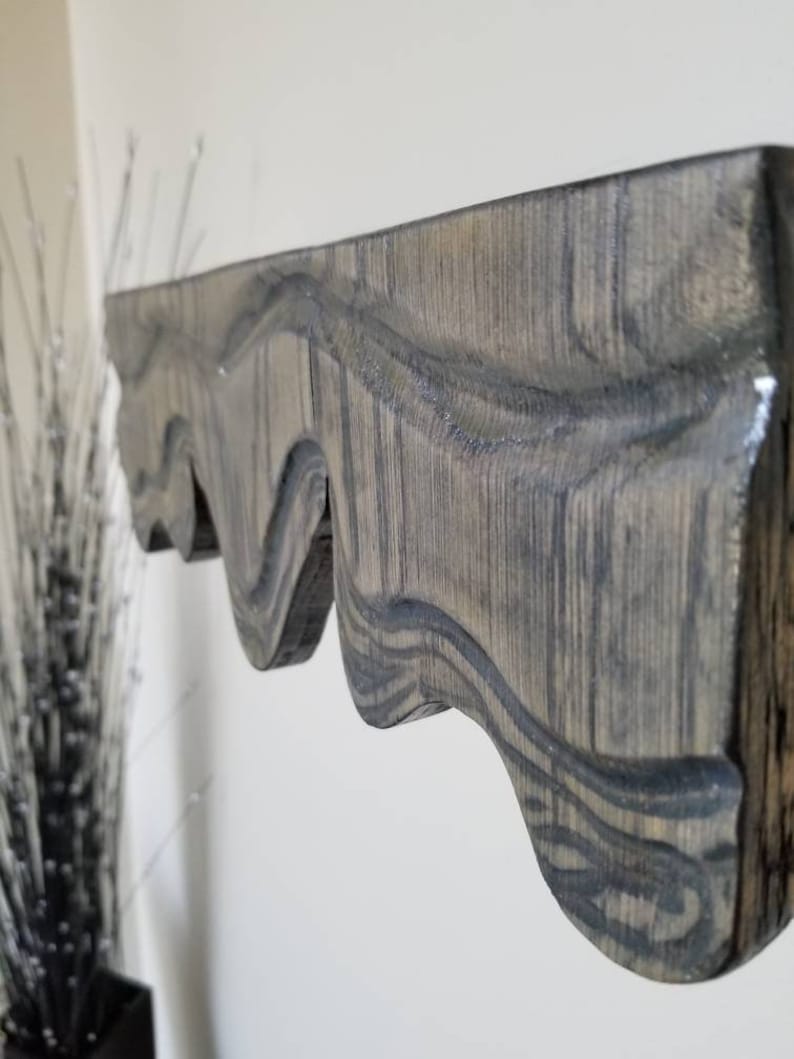 Reclaimed White Oak Sculpted Waterfall Shelf - Etsy