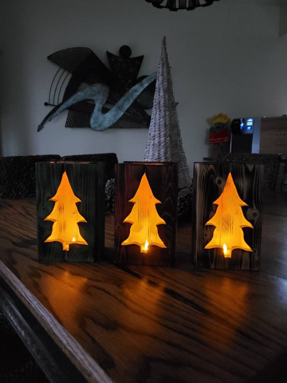 Rustic Tree Lantern - Etsy