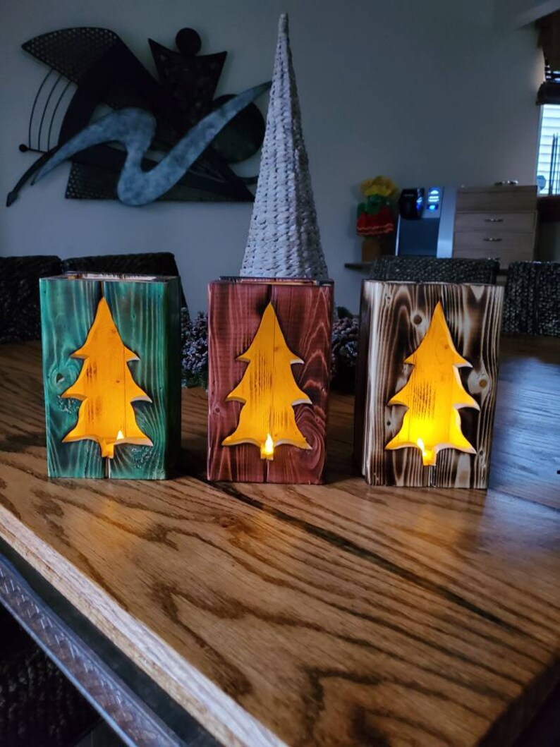 Rustic Tree Lantern - Etsy