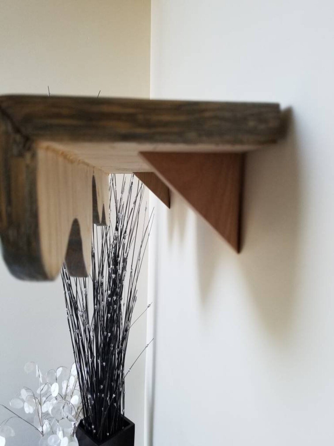 Reclaimed White Oak Sculpted Waterfall Shelf - Etsy