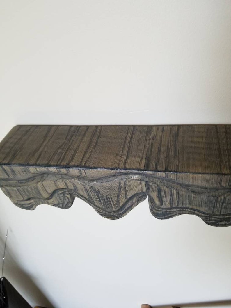 Reclaimed White Oak Sculpted Waterfall Shelf - Etsy