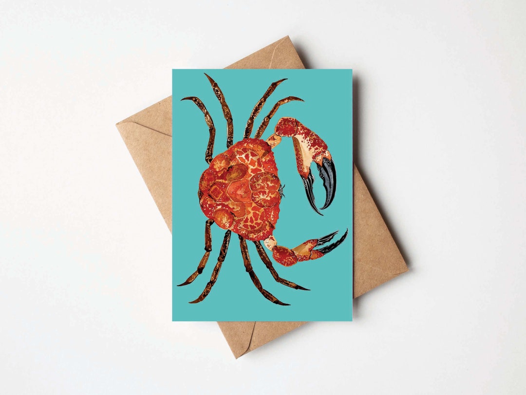 Giant Crab Greeting Card / Birthday Card or Special Occasion - Etsy