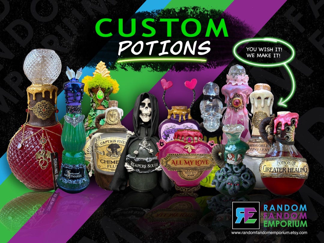Custom Potion With Label Design, Personalized Gift, Pick Your Colors ...