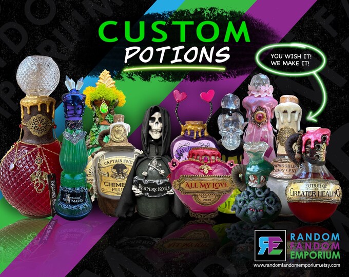 Custom Potion With Label Design, Personalized Gift, Pick Your Colors ...