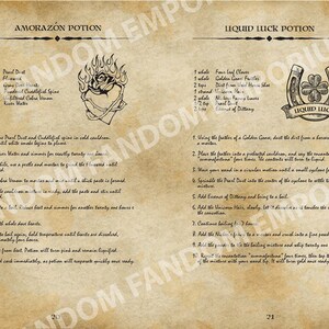 12 24 Pages Printable Magic Potion Book Loose Pages, Magical Witch ...