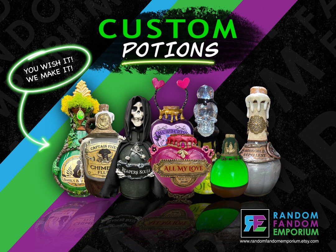 Custom Potion With Label Design Personalized Gift Pick Your - Etsy
