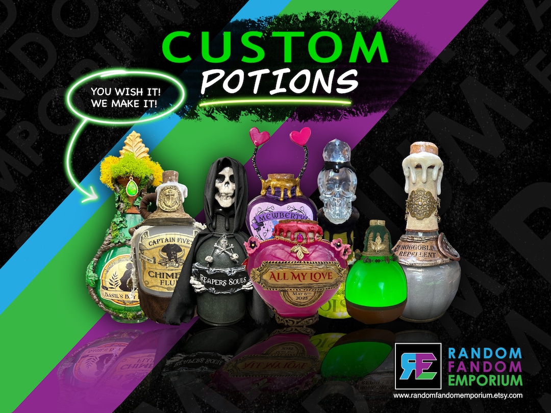 Custom Potion With Label Design, Personalized Gift, Pick Your Colors ...