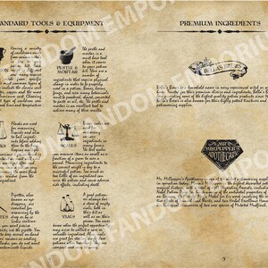 12 24 Pages Printable Magic Potion Book Loose Pages Magical - Etsy