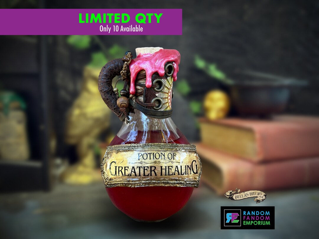 Potion of Greater Healing, Shake & Shimmer Color Change Potion Red to ...