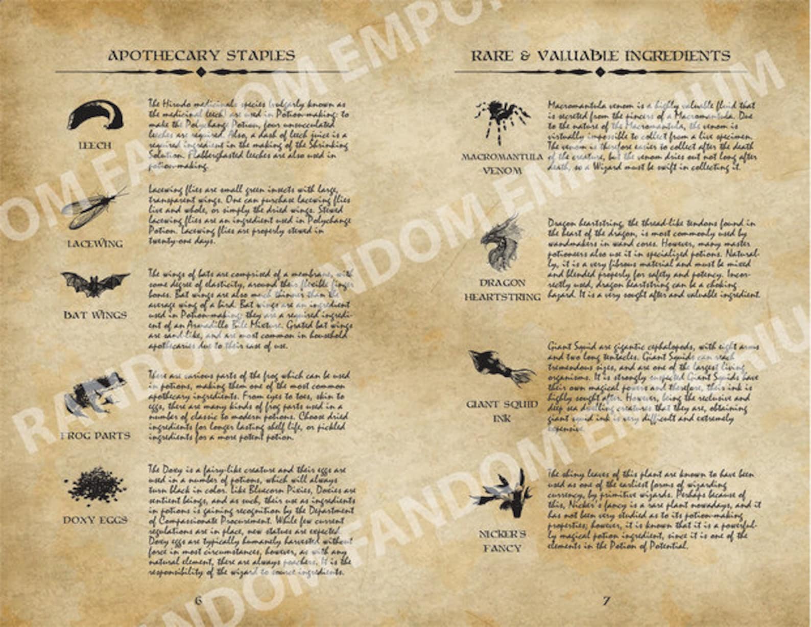 12 24 Pages Printable Magic Potion Book Loose Pages Magical - Etsy Canada