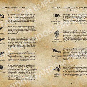 12 24 Pages Printable Magic Potion Book Loose Pages, Magical Witch ...