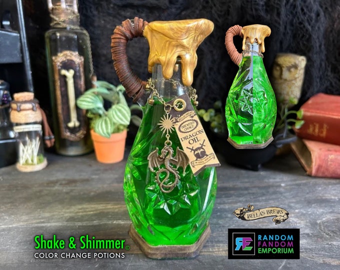 Dragon Oil Potion Master of Potions in RARE Vintage Cut Glass Bottle ...