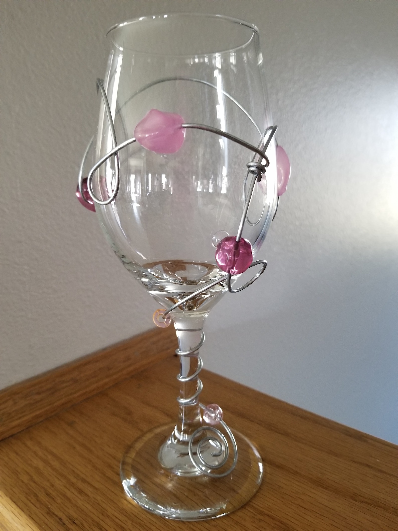 Decorative Wire and Bead Wrapped Wine Glasses - Etsy