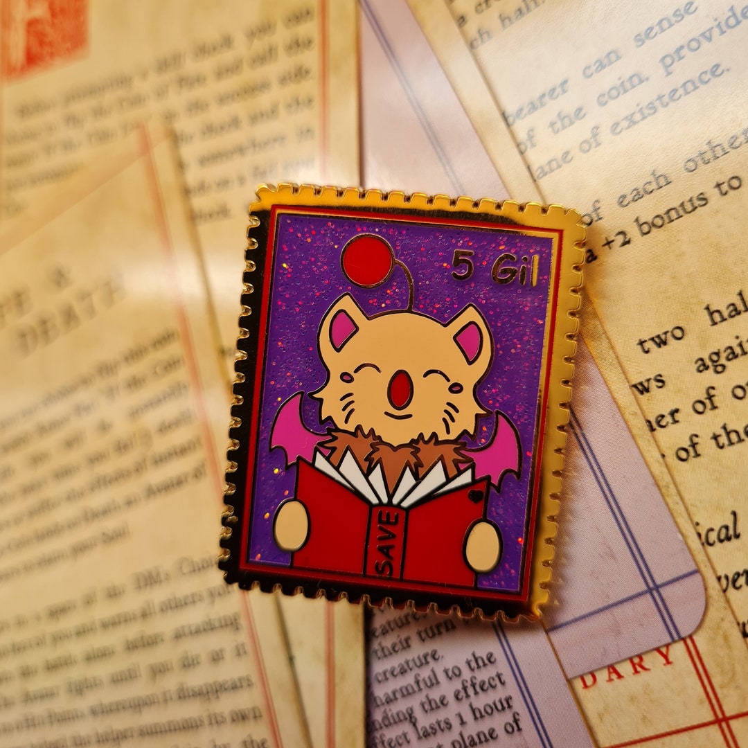 Moogle Stamp Enamel Pin - Etsy