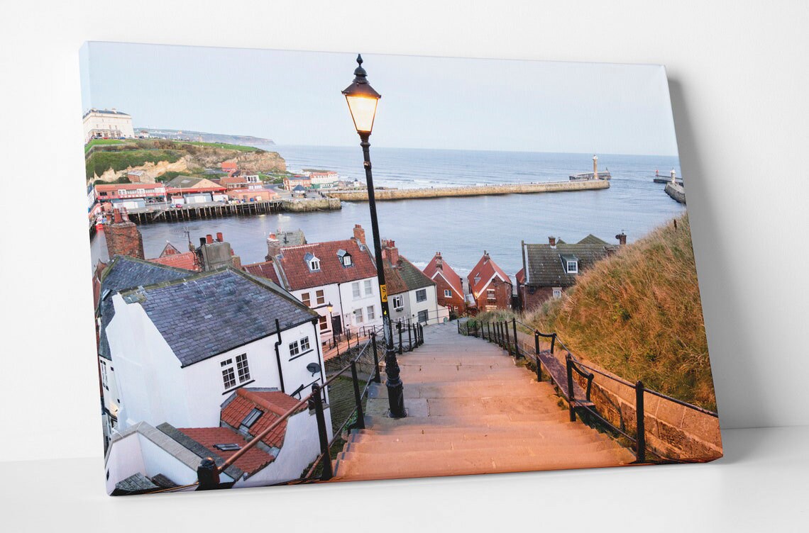 Whitby Steps Canvas Print North Yorkshire Photography - Etsy
